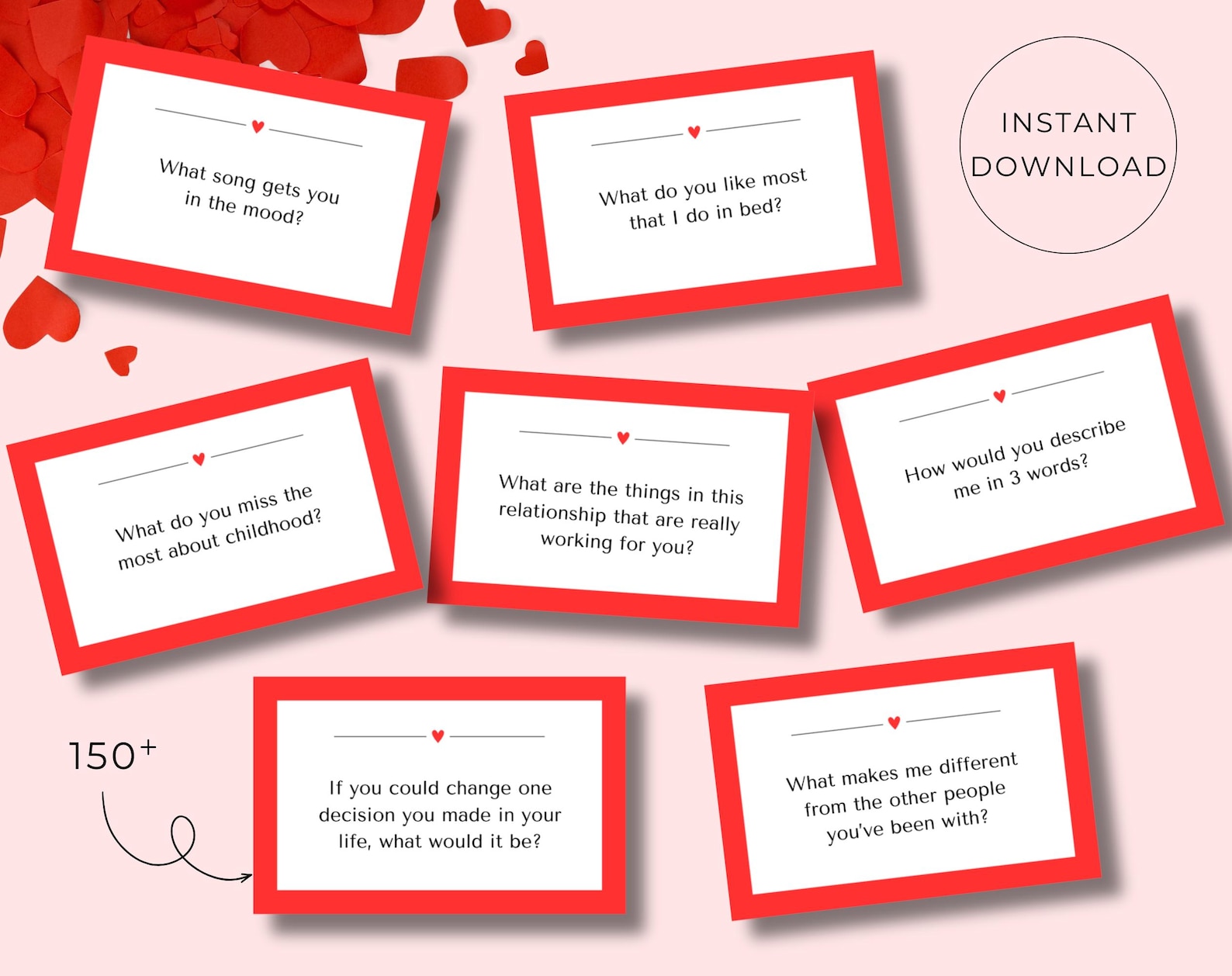 150+ Date Night Question Cards | Printable | Couples Questions ...