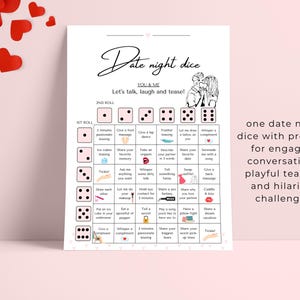 Date Night Dice | Printable | Relationship Gifts | Date Night Ideas ...