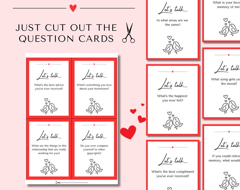 150 Date Night Question Cards Printable Couples Questions Conversation ...