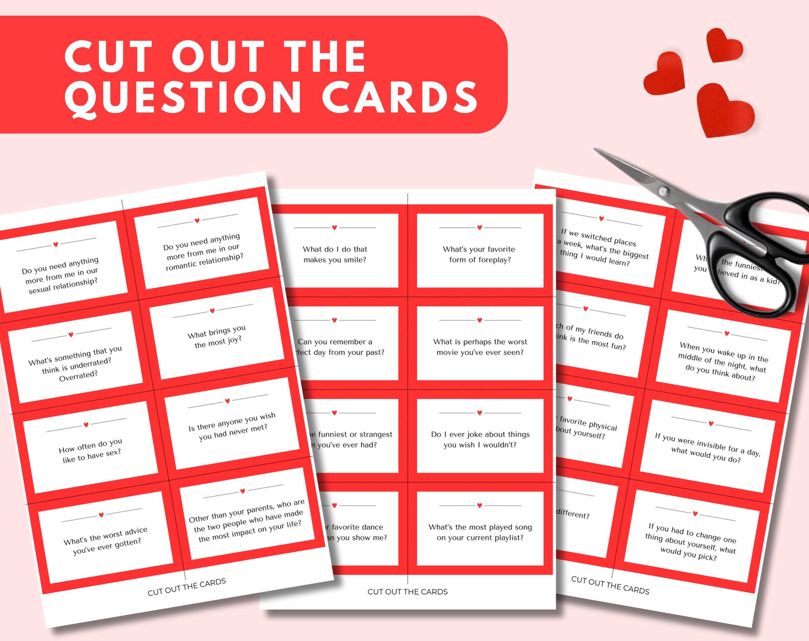 150 Date Night Question Cards Printable Couples Questions Conversation ...