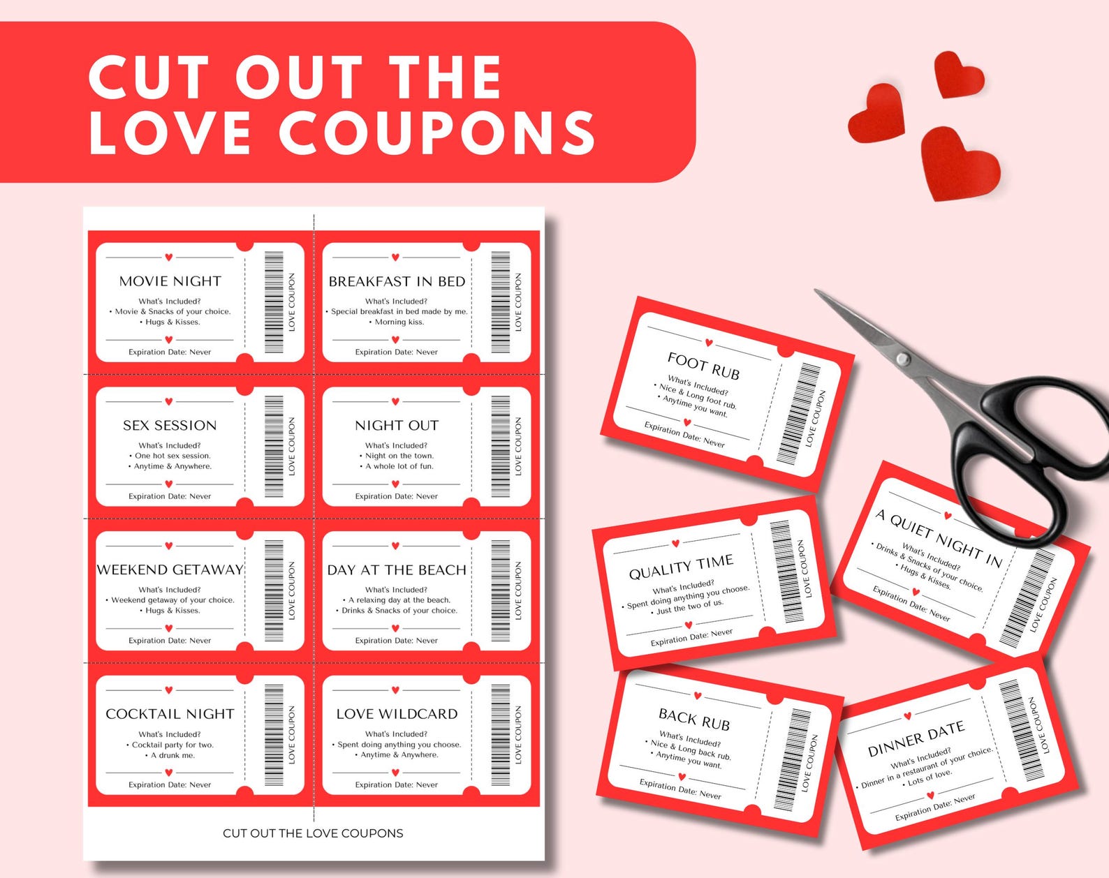 40 Love Coupons | Printable | Relationship Gifts | Date Night Idea ...