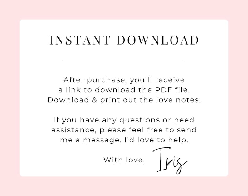 100 Love Notes | Printable | Love Messages | Relationship Gifts ...