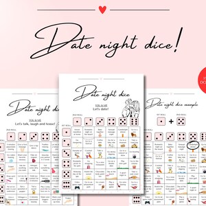 Date Night Dice Printable Relationship Gifts Date Night Ideas Valentine ...