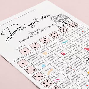 Date Night Dice | Printable | Relationship Gifts | Date Night Ideas ...