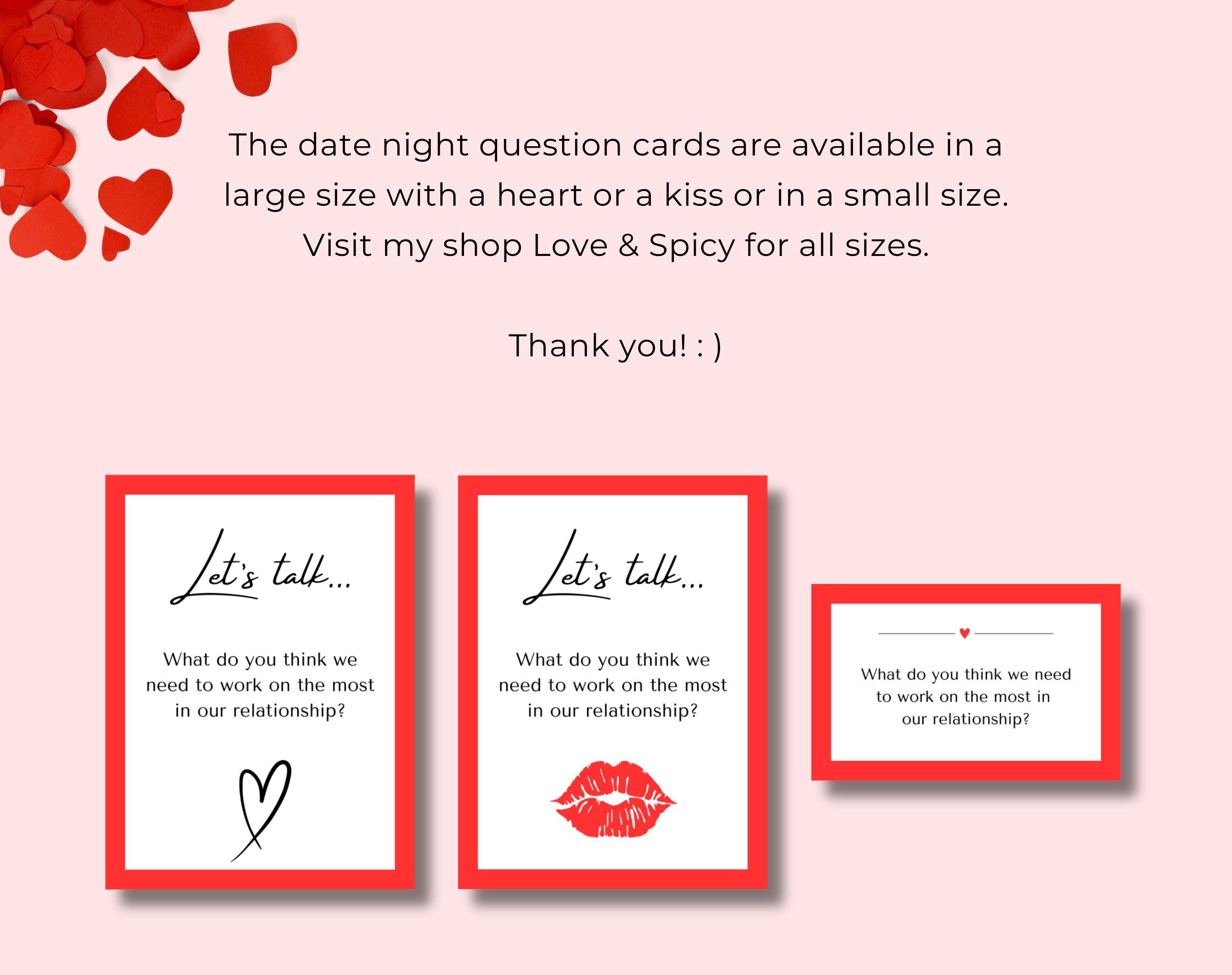 150+ Date Night Question Cards | Printable | Couples Questions ...