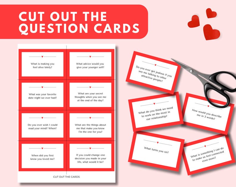150+ Date Night Question Cards | Printable | Couples Questions ...