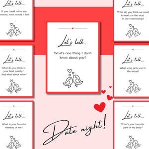 150 Date Night Question Cards Printable Couples Questions Conversation ...