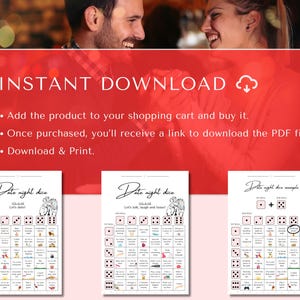 Date Night Dice Printable Relationship Gifts Date Night Ideas Valentine ...