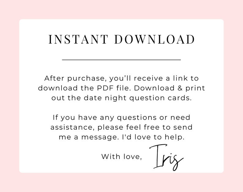 150+ Date Night Question Cards | Printable | Couples Questions ...