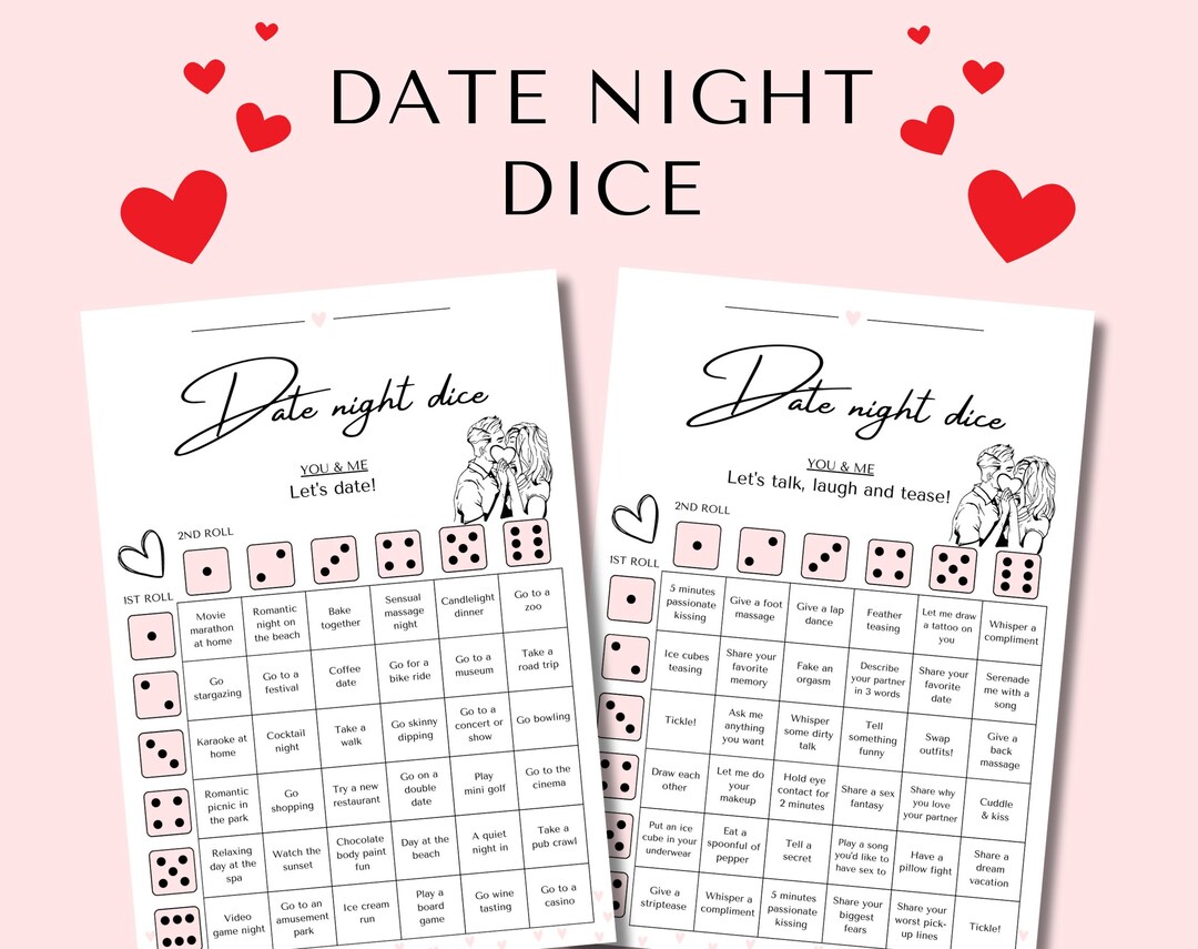 Date Night Dice Printable Relationship Gifts Date Night Ideas Valentine ...