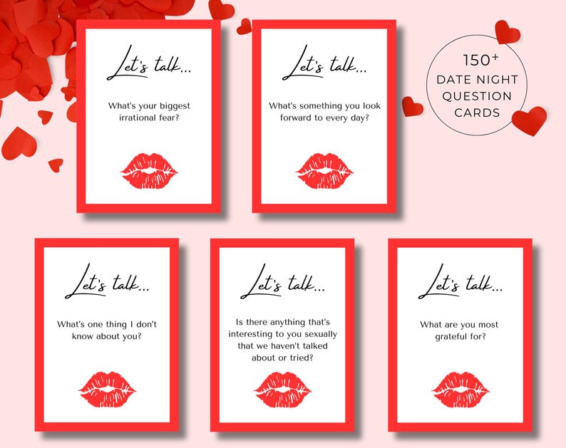 150+ Date Night Question Cards | Printable | Couples Questions ...
