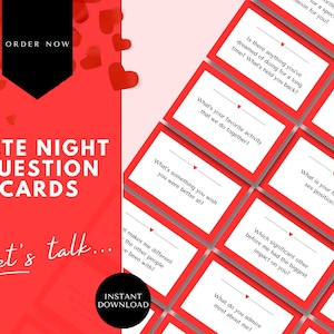 150 Date Night Question Cards Printable Couples Questions Conversation ...