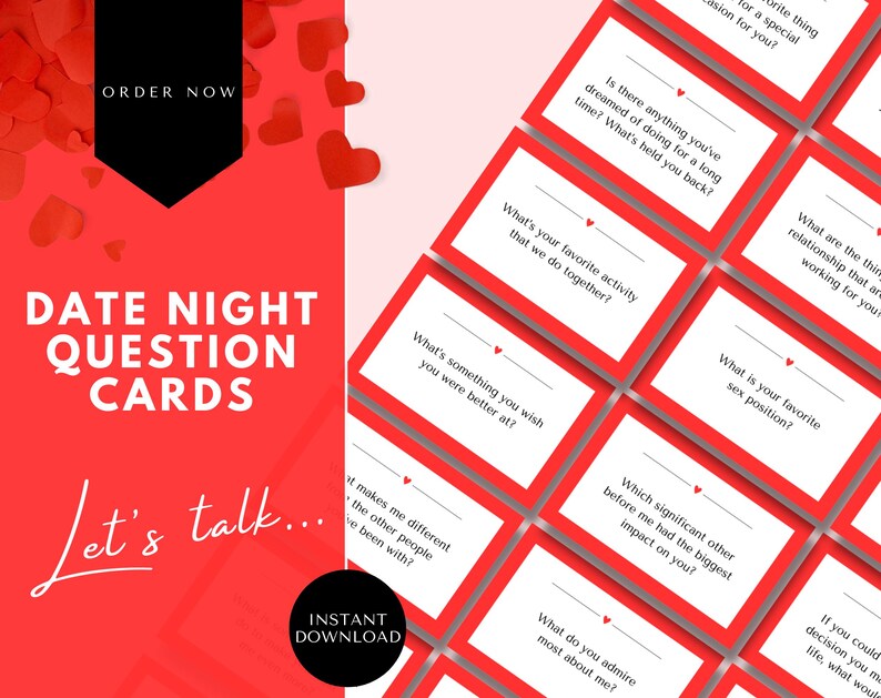 150+ Date Night Question Cards | Printable | Couples Questions ...