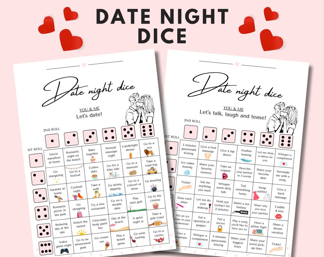 Date Night Dice | Printable | Relationship Gifts | Date Night Ideas ...