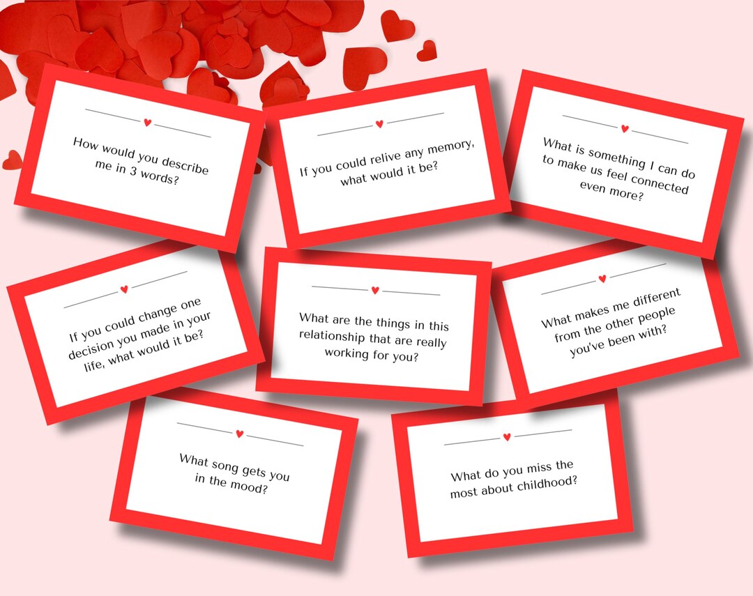 150+ Date Night Question Cards | Printable | Couples Questions ...