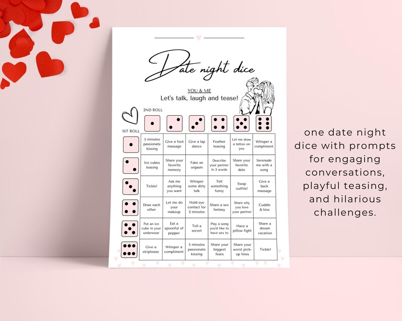 Date Night Dice | Printable | Relationship Gifts | Date Night Ideas ...