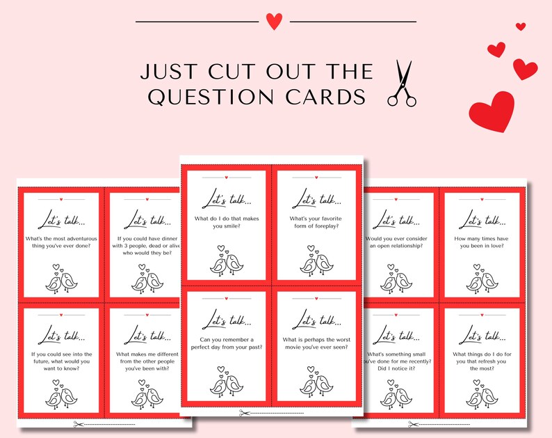 150 Date Night Question Cards Printable Couples Questions Conversation ...