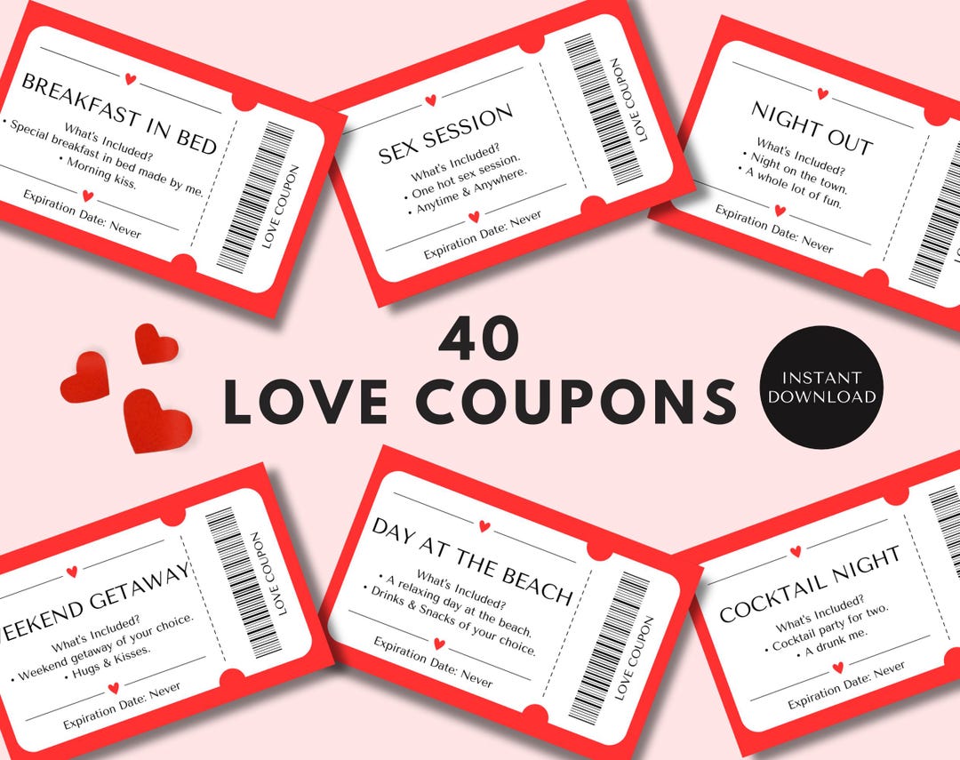 40 Love Coupons | Printable | Relationship Gifts | Date Night Idea ...