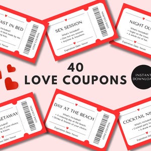 40 Love Coupons | Printable | Relationship Gifts | Date Night Idea ...
