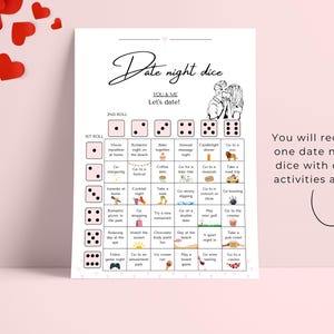 Date Night Dice | Printable | Relationship Gifts | Date Night Ideas ...