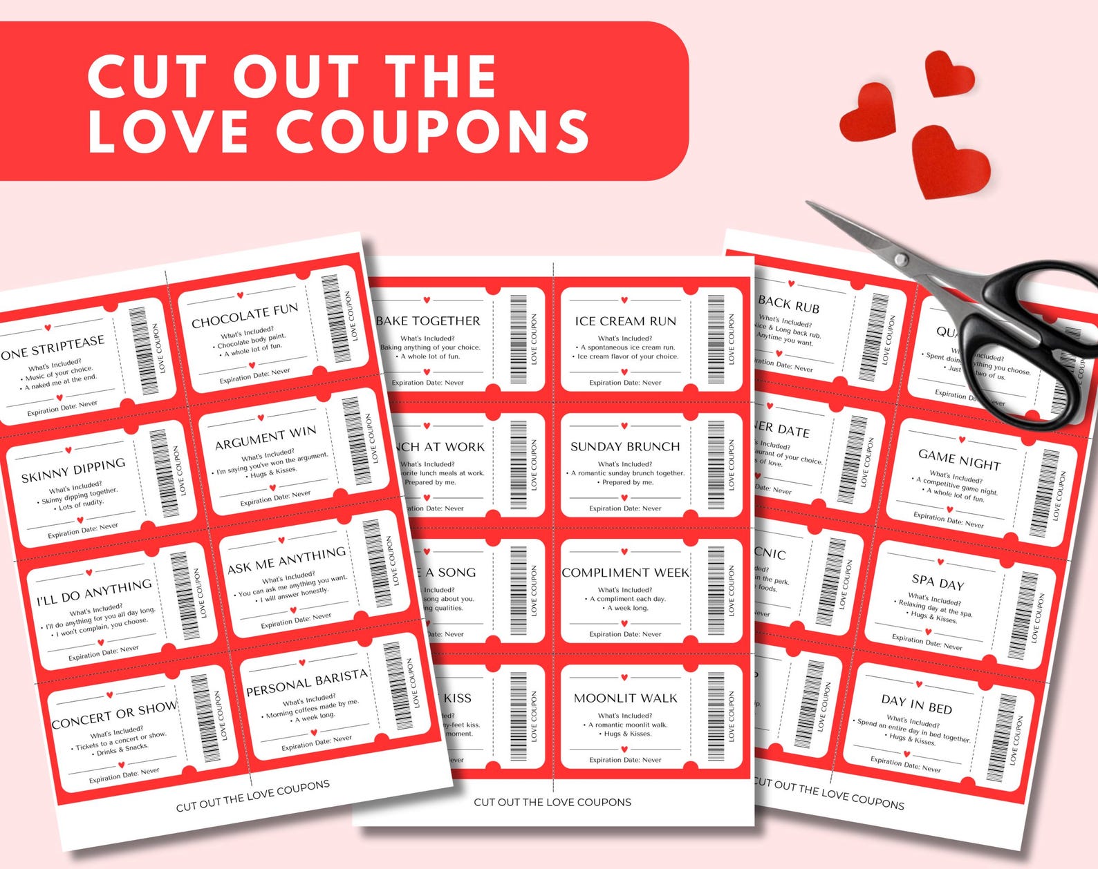 40 Love Coupons | Printable | Relationship Gifts | Date Night Idea ...