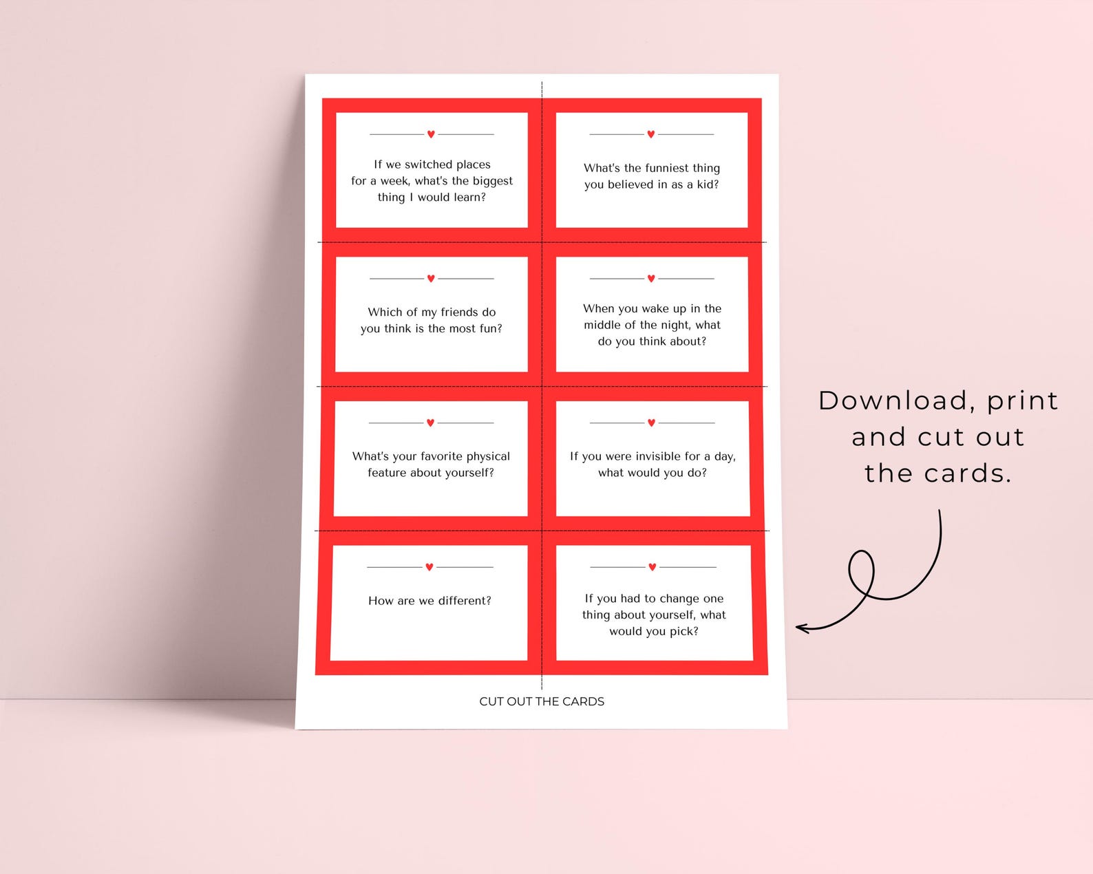 150+ Date Night Question Cards | Printable | Couples Questions ...