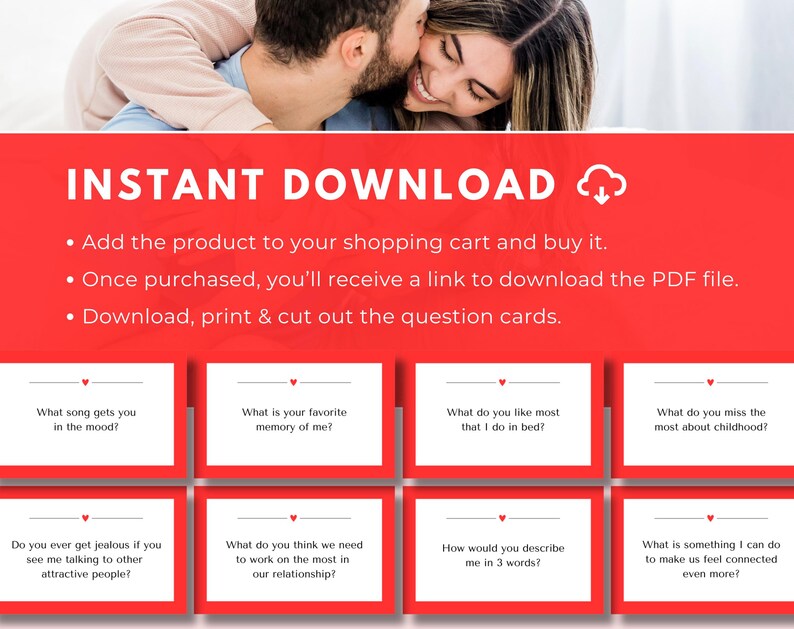 150+ Date Night Question Cards | Printable | Couples Questions ...