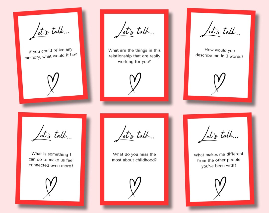 150+ Date Night Question Cards | Printable | Couples Questions ...