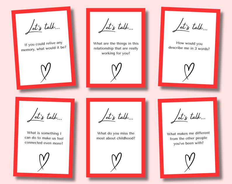 150+ Date Night Question Cards | Printable | Couples Questions ...