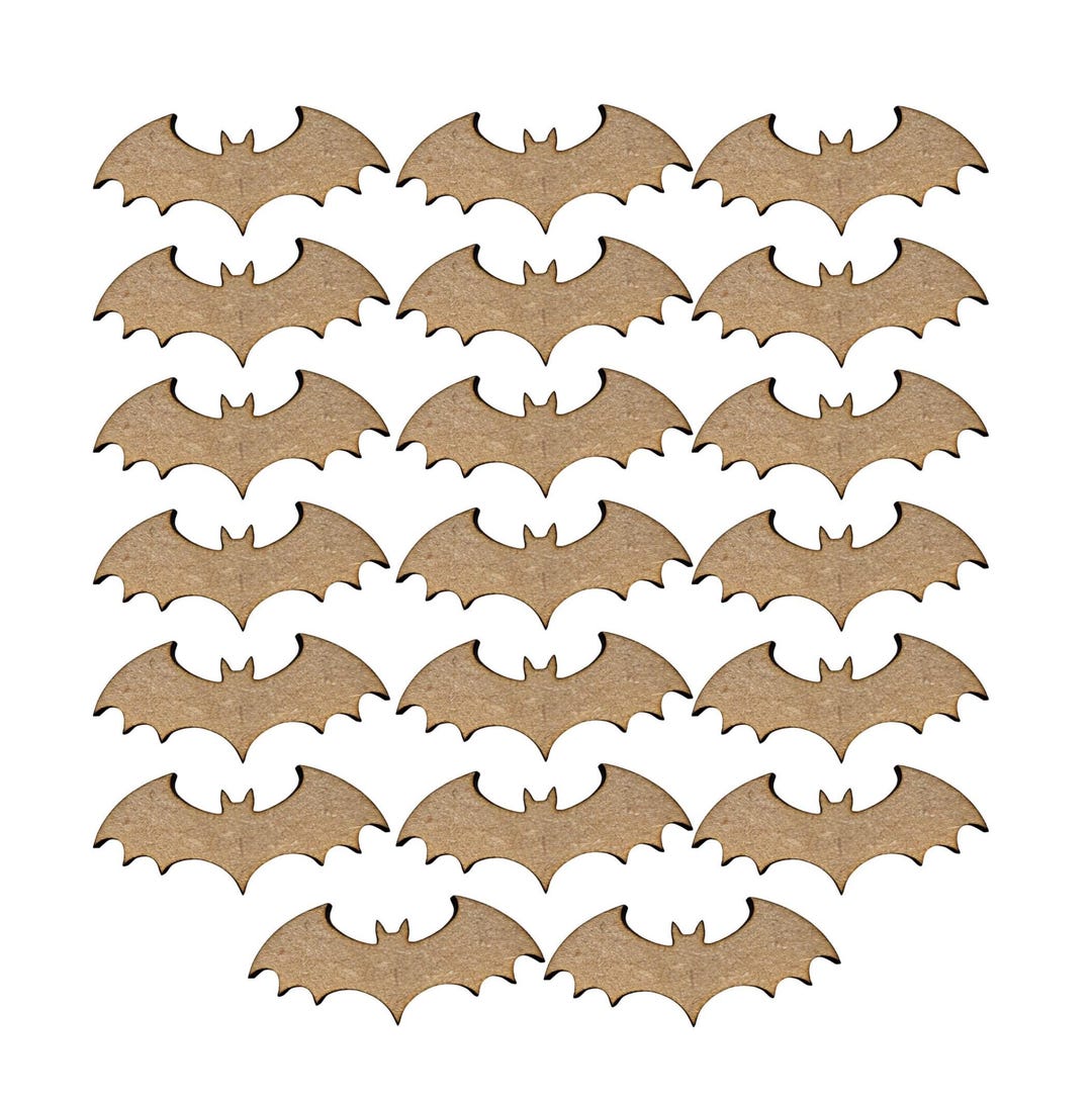 MDF Craft Blanks – Bats, Halloween, Laser Cut Shapes for DIY, Painting ...