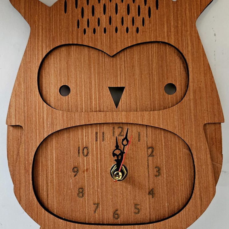 Wooden Owl Clock - Etsy