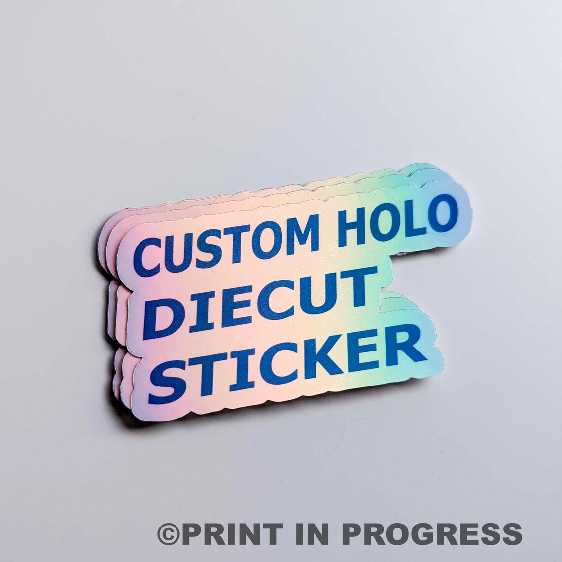 Custom HOLOGRAPHIC Gloss Vinyl Die-cut Stickers︱handmade Vibrant ...