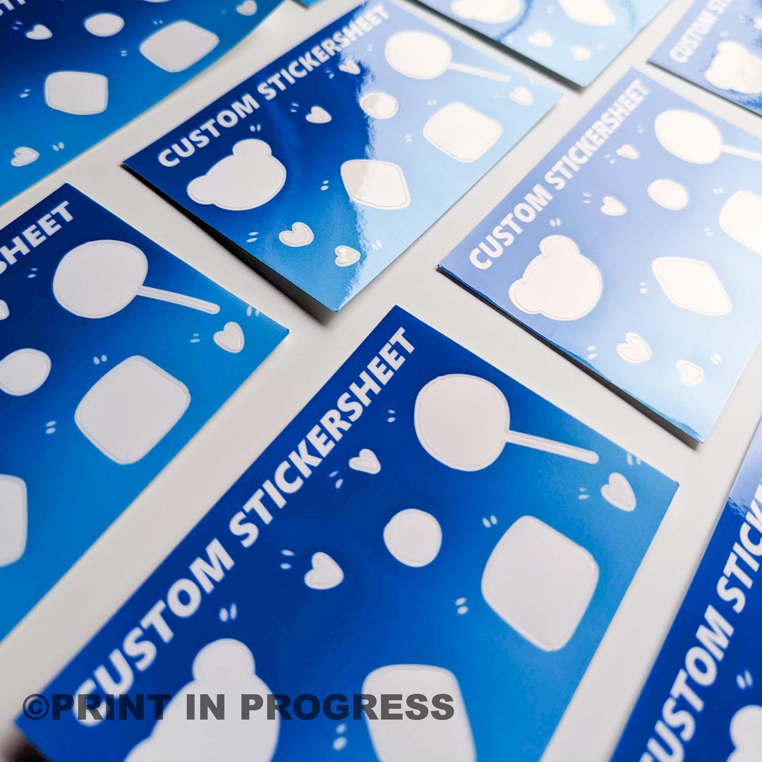 Custom Gloss Vinyl Sticker Sheets ︱handmade Vibrant Colourful Custom ...