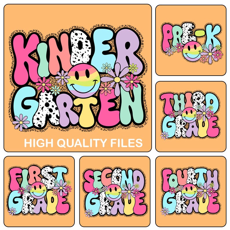 Collection Kindergarten Png, Back to School for Boys Bundle, Pre K PNG ...