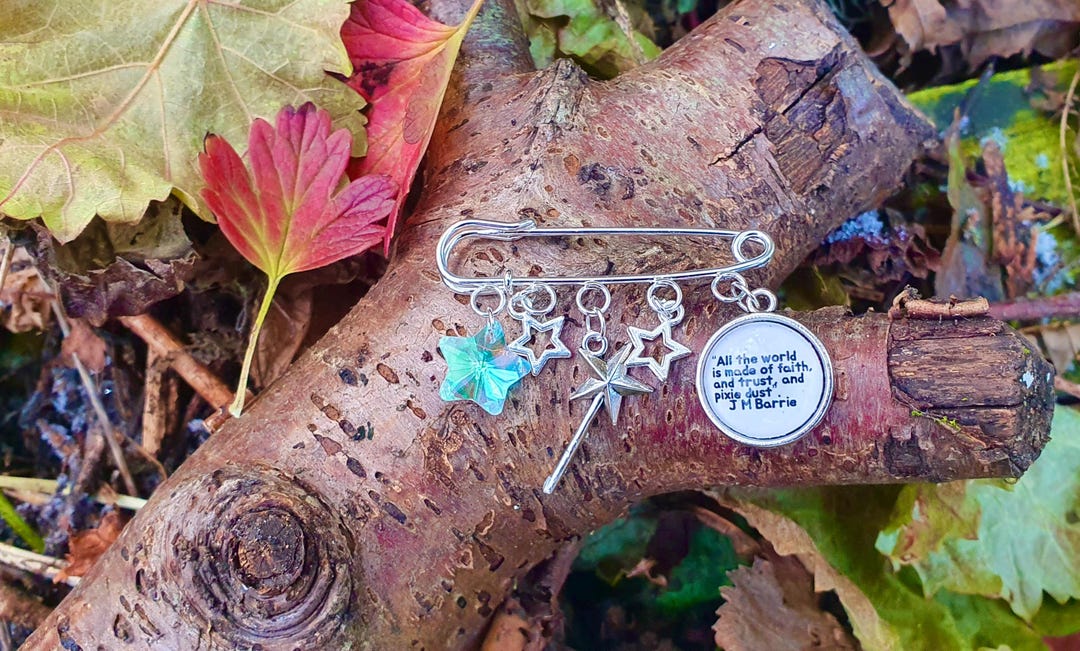 Peter Pan Pin Brooch - Faith and Hope and Pixie Dust - Etsy