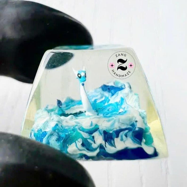 Dragonair Pokemon Artisan Epoxy Resin Keycaps, Artisan Keycap, Profile ...