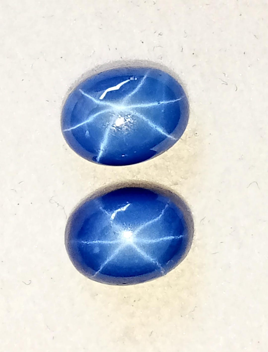 Blue Linde Star Sapphire Cabochons: 6.45 Ct, 9x7mm Pair - Etsy