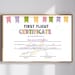 First Flight Certificate Keepsake for Infant, Toddlers and Kids ...