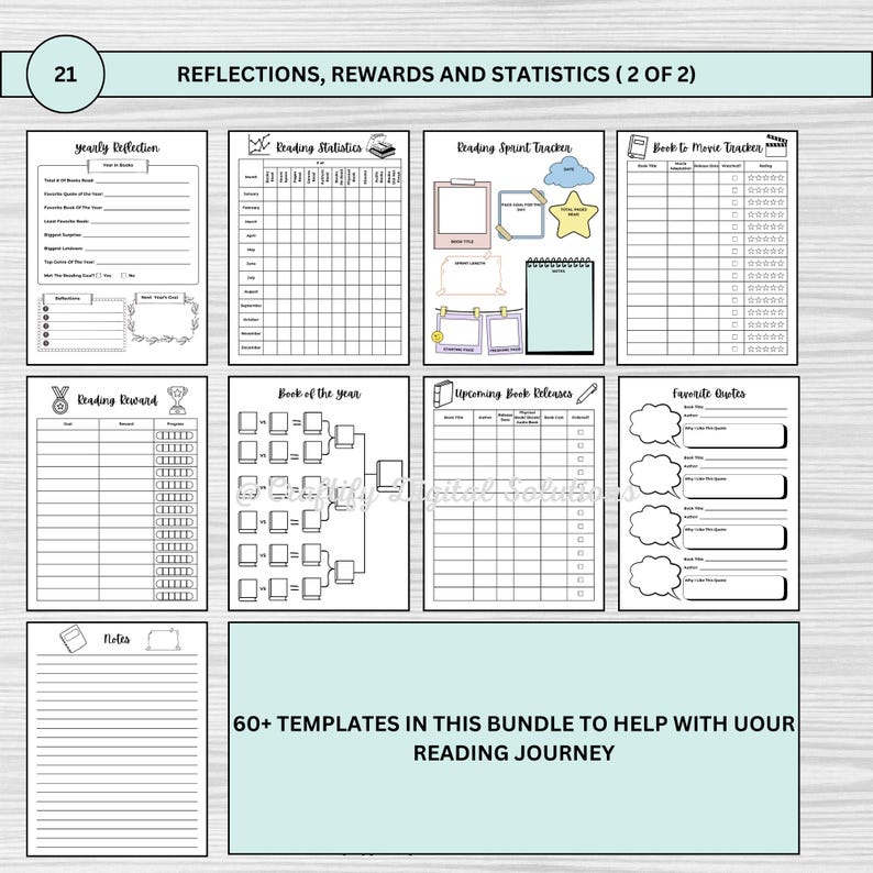 2026 - 2027 Reading Journal: Book Tracker, Reading Log, Challenges (PDF ...