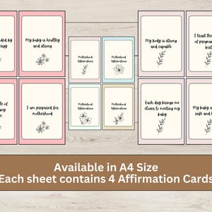 Pregnancy Affirmation Cards: 40 Printable Motivational Cards (digital ...