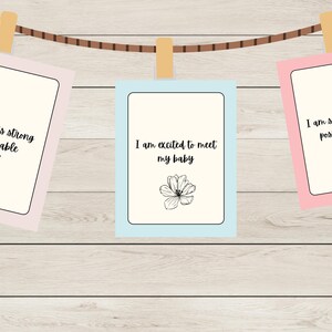 Pregnancy Affirmation Cards: 40 Printable Motivational Cards (digital ...
