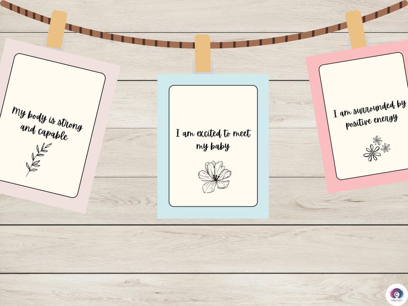 Pregnancy Affirmation Cards 40 Printable Motivational Cards for ...