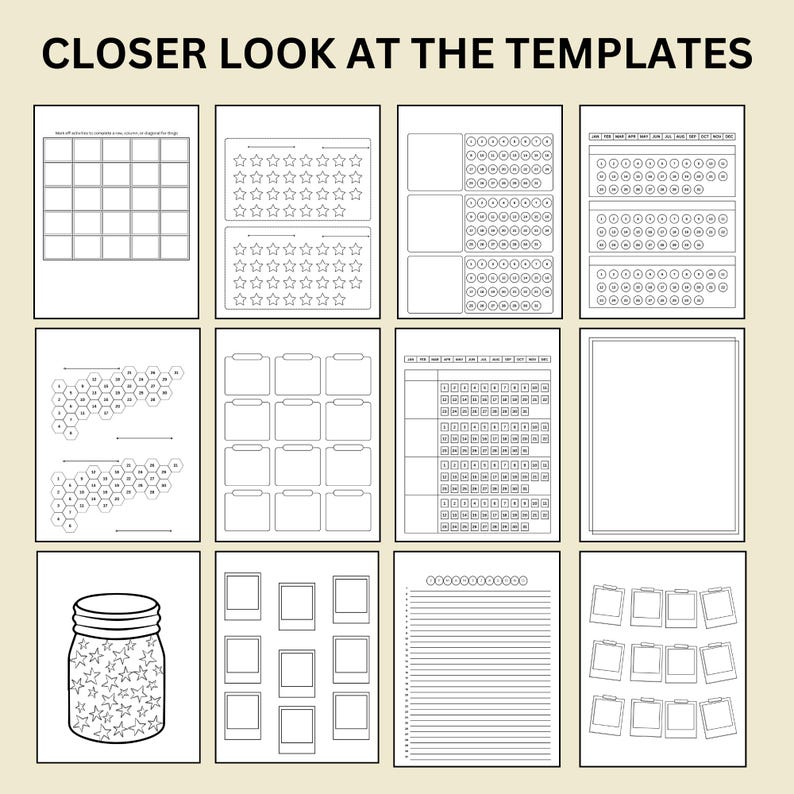Minimalist Journal Template Pack: 45+ Blank Planner Pages (digital ...