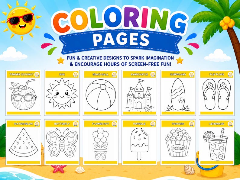 Summer Activity Workbook for Kids Ages 4-6 – Printable Learning Games ...
