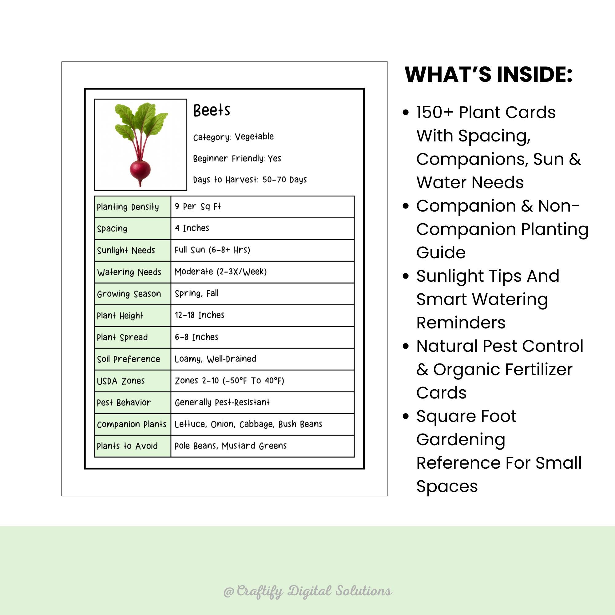 Gardening Flashcards: 150+ Plant Guide Cards - Companion Planting (PDF ...