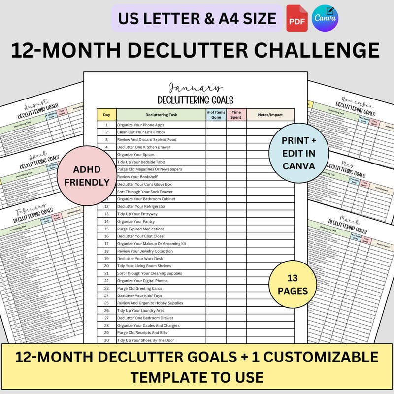 Declutter Canva Template - Etsy UK