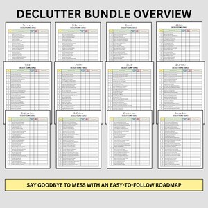 12-month Declutter Challenge: Customizable Canva Template (printable ...