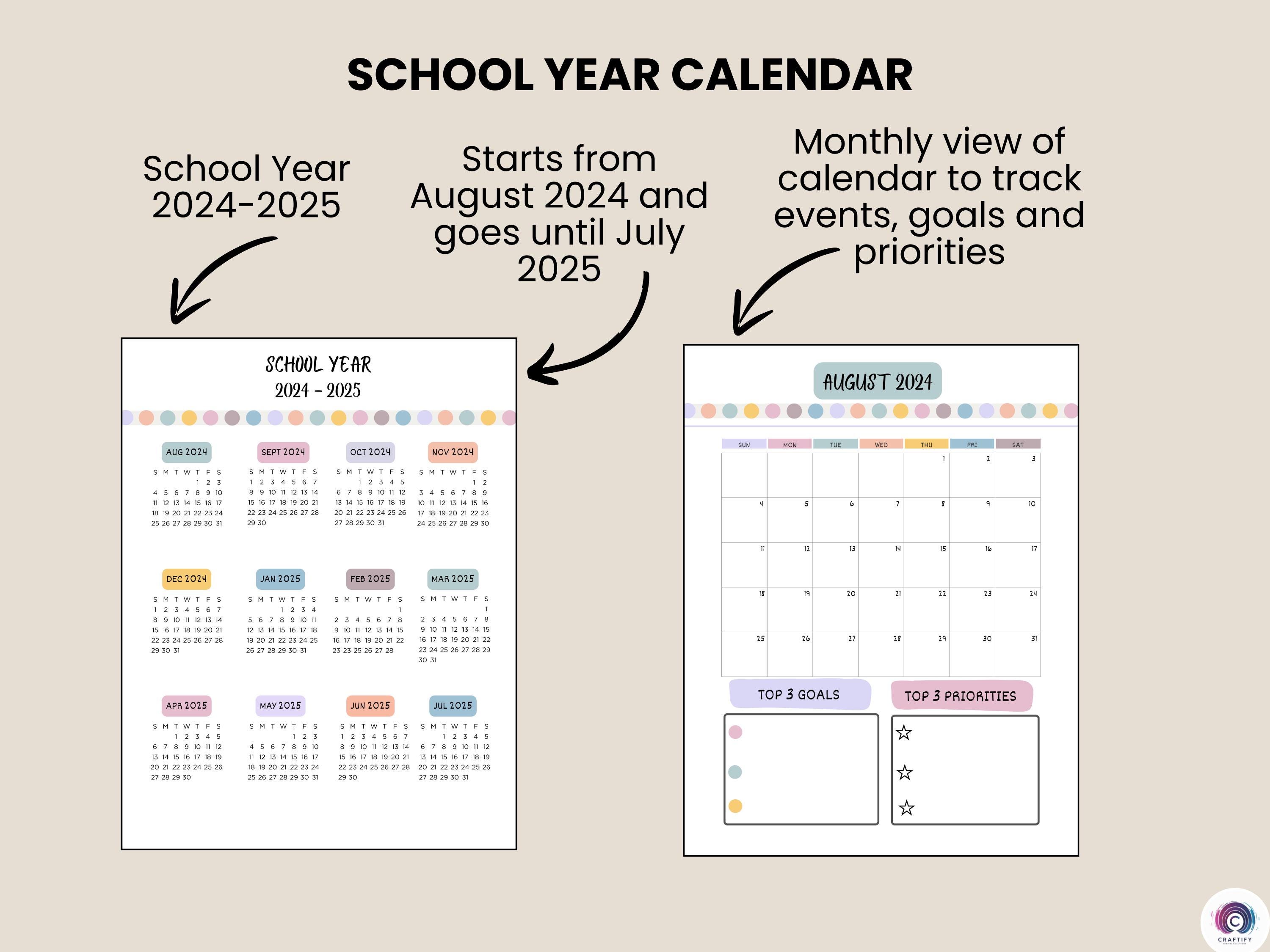 Kids School Planner, 2024, Daily Planner, Goal Planner, Exam Prep, Goal ...