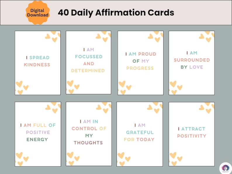 Digital Download |daily Affirmation Cards | Positive | Inspiring ...