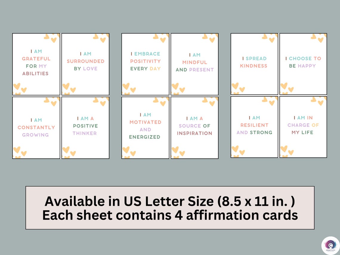 Digital Download |daily Affirmation Cards | Positive | Inspiring ...